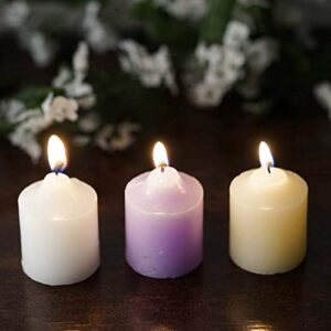 TABLECLOTHSFACTORY Lavender Votive Candle Candles-12/pk