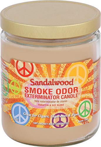 Smoke Odor Exterminator 13 oz Jar Candles Sandalwood, Pack of 2