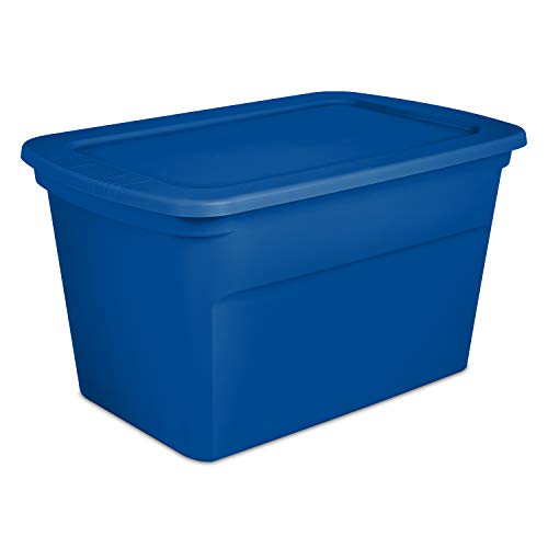 Sterilite 30 Gal./114 L Tote, Blue Morpho, 6 Pack