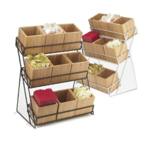 cal-mil 1817-13 black iron bamboo bin display