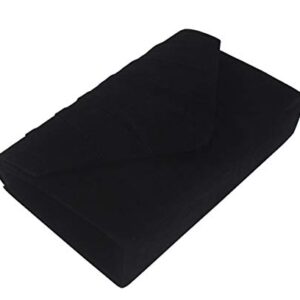 ZIUMUDY Elegant Velvet Envelope Pleated Clutch Bags Wedding Evening Shoulder Chain Handbags (Black)