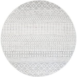 Artistic Weavers Chester Boho Moroccan Area Rug,7'10" Round,Grey