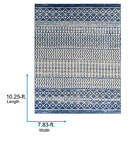 Artistic Weavers Chester Boho Moroccan Area Rug 7'10" x 10'3", Royal Blue