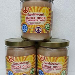 Smoke Odor Exterminator 13 oz Jar Candles Sandalwood (3)