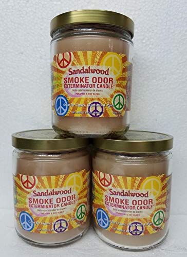 Smoke Odor Exterminator 13 oz Jar Candles Sandalwood (3)