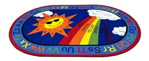 kidcarpet.com sky’s the limit classroom rug, 4′ x 6′ oval