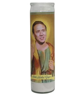 nick cage/ nicolas cage devotional prayer saint candle