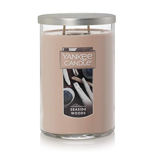 Yankee Candle Seaside Woods Scented, Classic 22oz Large Tumbler 2-Wick Candle, Over 75 Hours of Burn Time