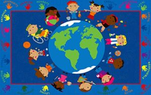 kidcarpet.com world character classroom rug, 4′ x 6′ rectangle