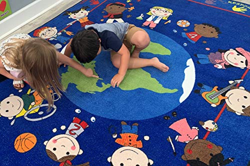 KidCarpet.com World Character Classroom Rug, 6' x 8'6" Rectangle Multicolored