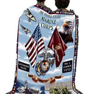 Pure Country Weavers US Marine Corps - Land Sea Air Blanket - Gift Military Tapestry Throw Woven from Cotton - Made in The USA (72x54)