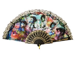 elvis hand fan colorful collage