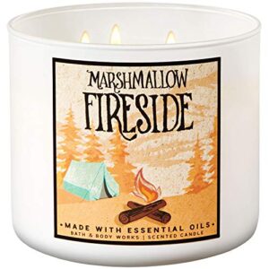 bath and body works 2018 holiday limited edition 3-wick candle (marshmallow fireside)