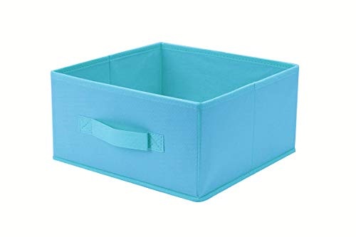 6 PCs New Home Storage Bins Organizer Fabric Boxes Shelf Basket Drawer Container (Light Blue)