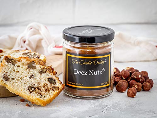 Deez Nutz- Hazelnut Vanilla- the Candle Daddy- 6 Ounce- 40 Hour Burn- Poured in Small Batches in USA