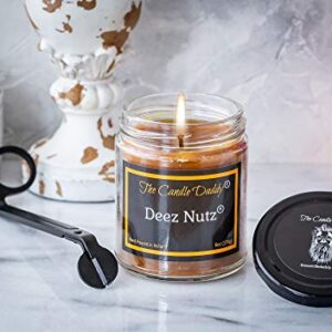 Deez Nutz- Hazelnut Vanilla- the Candle Daddy- 6 Ounce- 40 Hour Burn- Poured in Small Batches in USA