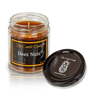 Deez Nutz- Hazelnut Vanilla- the Candle Daddy- 6 Ounce- 40 Hour Burn- Poured in Small Batches in USA