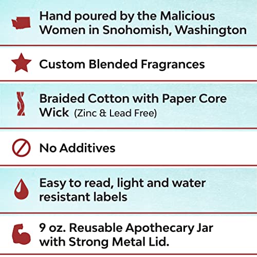 Malicious Women Candle Co - She Believed She Could. But was Really Tired. So She Didn't, Vanilla Cupcake Infused with Naps & Snacks, All-Natural Soy Candle, 9 oz