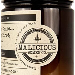 Malicious Women Candle Co - She Believed She Could. But was Really Tired. So She Didn't, Vanilla Cupcake Infused with Naps & Snacks, All-Natural Soy Candle, 9 oz