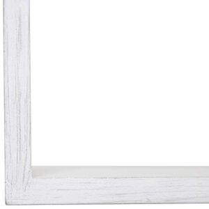 Everly Hart Collection Distressed White 3 Piece Floating Cube Wall Shelf