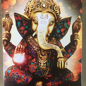 LiftGather 5pcs / set waterproof canvas painting elephant trunk God Ganesha HD print home wall hanging art prints modular pictures