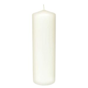 hanna’s unscented pillar candle, 3x9-inches, white