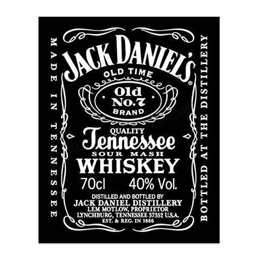 Jack Daniels Whiskey Label- Wall Art Sign- 8 x 10"- Genuine Replica Print-Ready to Frame. Home Décor- Dining Décor. A Must For Tennessee Bourbon Whiskey Fans. Perfect Addition To Man Cave- Dorm-Bar.