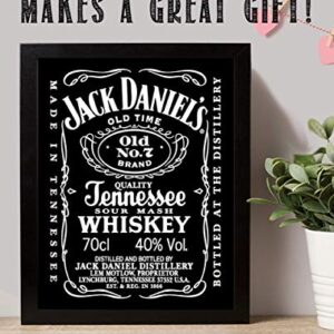 Jack Daniels Whiskey Label- Wall Art Sign- 8 x 10"- Genuine Replica Print-Ready to Frame. Home Décor- Dining Décor. A Must For Tennessee Bourbon Whiskey Fans. Perfect Addition To Man Cave- Dorm-Bar.