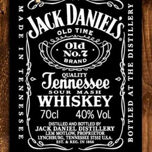 Jack Daniels Whiskey Label- Wall Art Sign- 8 x 10"- Genuine Replica Print-Ready to Frame. Home Décor- Dining Décor. A Must For Tennessee Bourbon Whiskey Fans. Perfect Addition To Man Cave- Dorm-Bar.