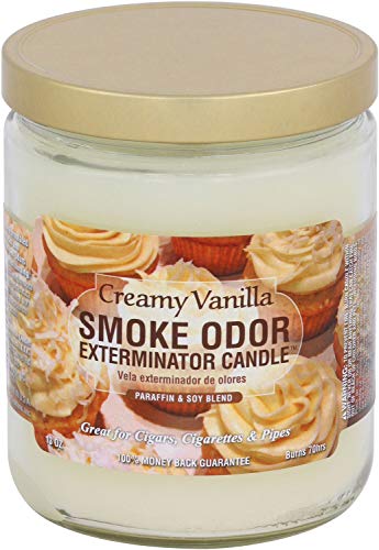 Smoke Odor Exterminator 13 oz Jar Candles Creamy Vanilla, (2)