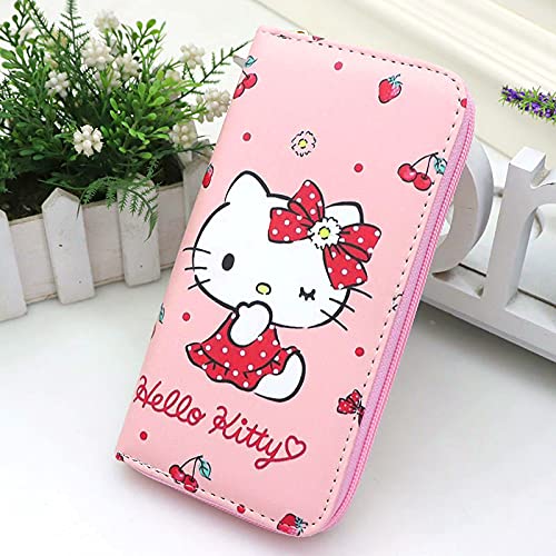 Kerr's Choice Pink Kitty Purse Kitty Cat Wallet Cute Faux Leather Wallet for Girls Women