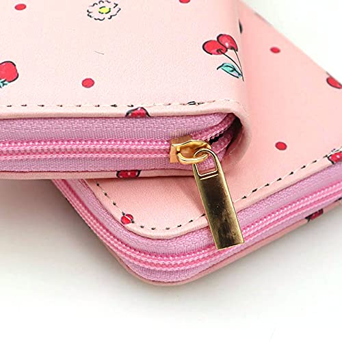 Kerr's Choice Pink Kitty Purse Kitty Cat Wallet Cute Faux Leather Wallet for Girls Women