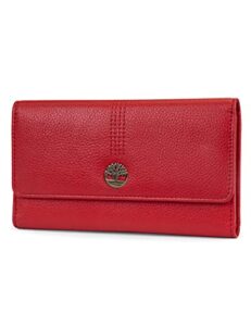 timberland women’s leather rfid flap wallet clutch organizer