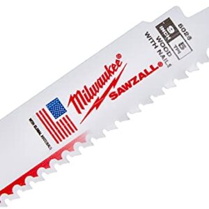 Milwaukee 48-00-5026 The Ax 9-Inch 5 TPI Reciprocating Saw Blades, 5-Pack