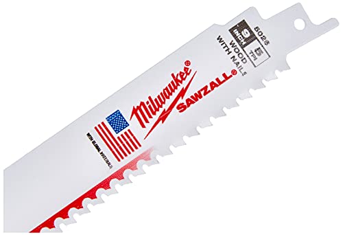 Milwaukee 48-00-5026 The Ax 9-Inch 5 TPI Reciprocating Saw Blades, 5-Pack