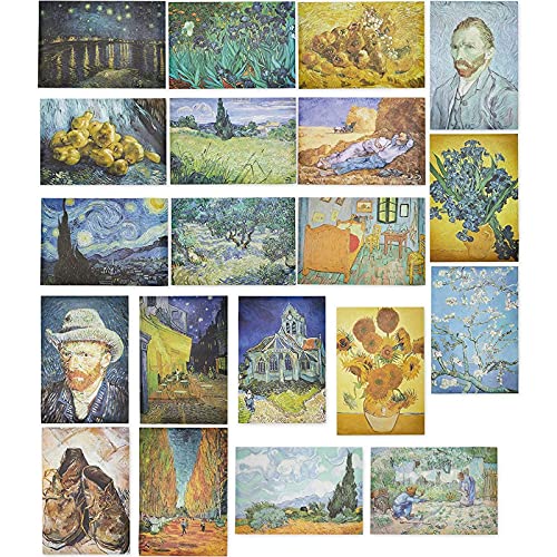 Vincent Van Gogh Art Posters for Wall Decor, Office, Dorm (13x19 in, 20 Pack)