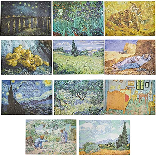 Vincent Van Gogh Art Posters for Wall Decor, Office, Dorm (13x19 in, 20 Pack)