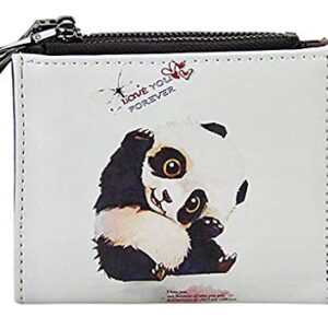 Nawoshow Women Cute Small Wallet Cherry Pattern Coin Purse Card Holder Clutch Bag (Panda)