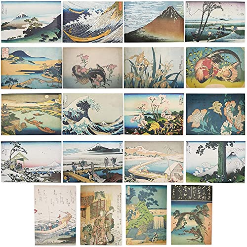 The Gifted Stationery Katsushika Hokusai Posters (13 x 19 In, 20 Pack)