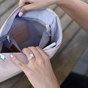 Commuter Clutch - All in One Travel & Everyday Clutch Handbag that Charges Your Phone - Great For Travel & Everyday Use (Blush)