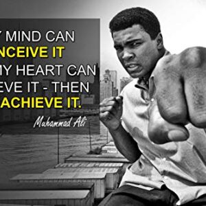 Muhammad Ali Poster Quote Boxing Black History Month Posters Sports Quotes Decorations Growth Mindset Décor Learning Classroom Teachers Decoration Educational Teaching Supplies Black Wall Art P045