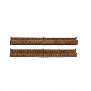 creative co-op handwoven rattan wall shelf