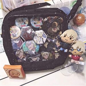 Ita Bag Crossbody Itabags Shoulder Bag Purse Anime Decorable Clear Bag(Black)