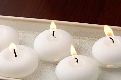 CandleNScent Unscented Floating Candles | 3 Inch - Fits in 3 Inch Vase and Above | White| Floats On Water | Pack of 3