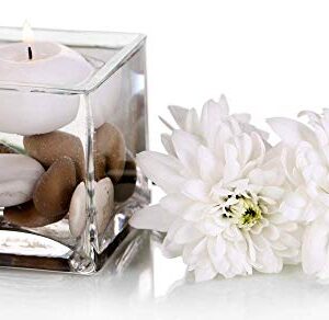 CandleNScent Unscented Floating Candles | 3 Inch - Fits in 3 Inch Vase and Above | White| Floats On Water | Pack of 3