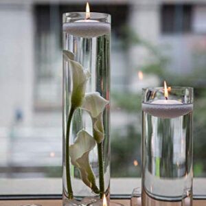 CandleNScent Unscented Floating Candles | 3 Inch - Fits in 3 Inch Vase and Above | White| Floats On Water | Pack of 3