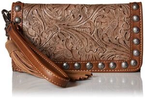 m&f western ariana clutch wallet brown one size