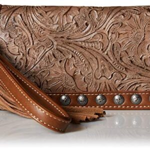 M&F Western Ariana Clutch Wallet Brown One Size