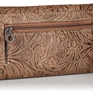 M&F Western Ariana Clutch Wallet Brown One Size