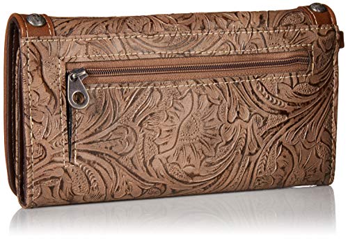 M&F Western Ariana Clutch Wallet Brown One Size